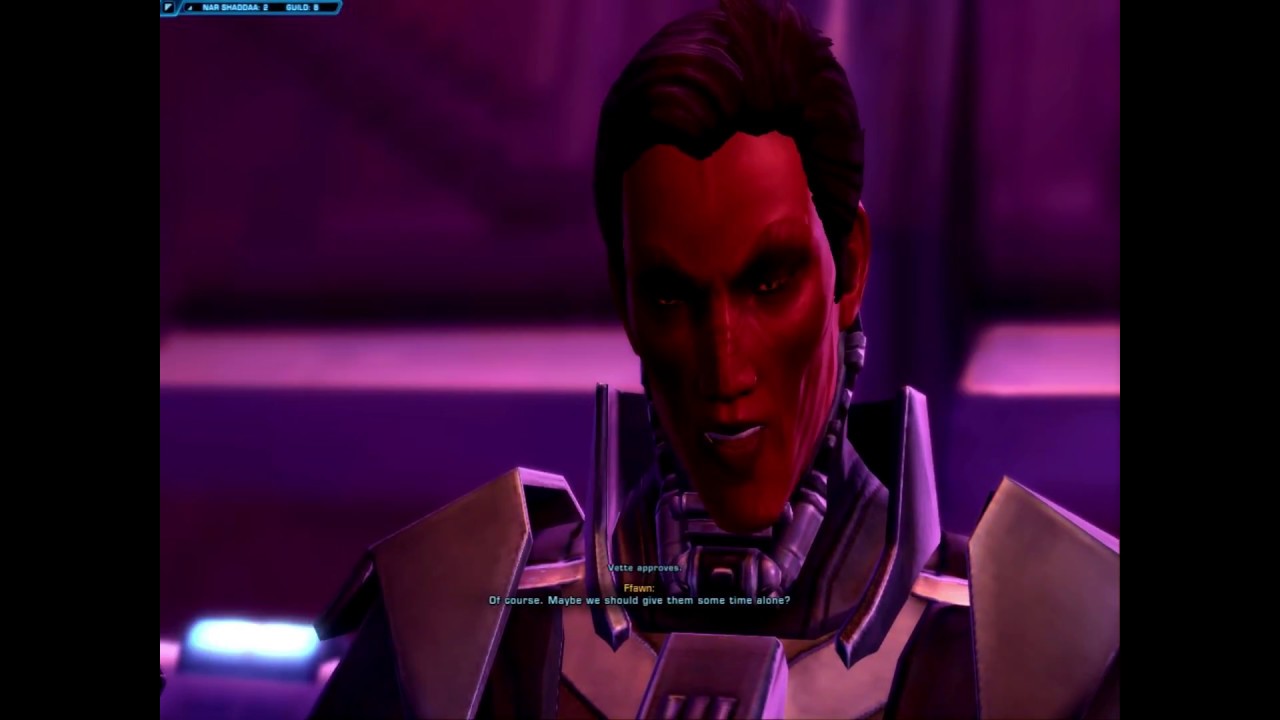 Sith Warrior - Nar Shadaa Taunt mini romance (SWTOR) - YouTube