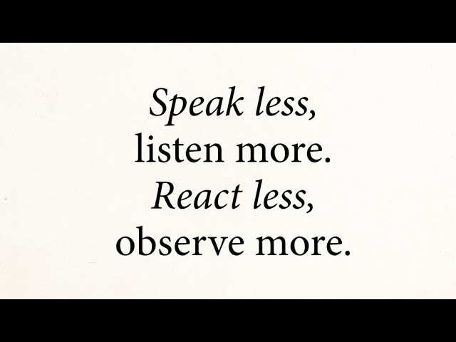 Speak Less Quotes