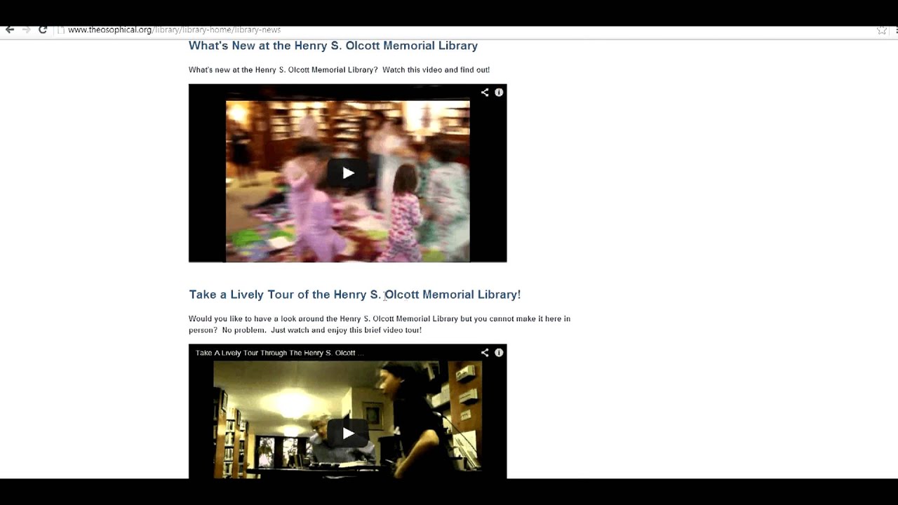 Tour the Henry S. Olcott Memorial Library Website - YouTube