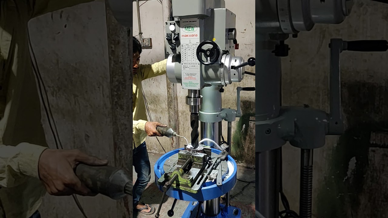 50mm Capacity All Gear Auto feed pillar Type Dilling Machine - YouTube