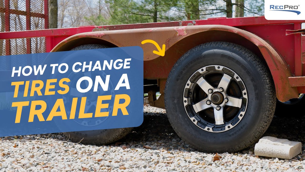 How to Change Tires on a Trailer - YouTube