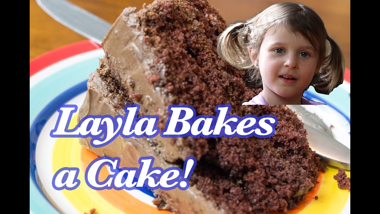 Layla Learns to bake a cake - YouTube