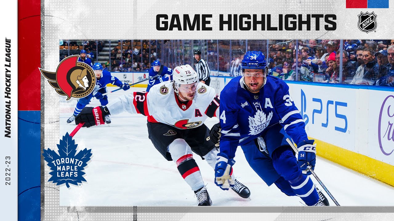 Senators @ Maple Leafs 10/15 | NHL Highlights 2022 - YouTube