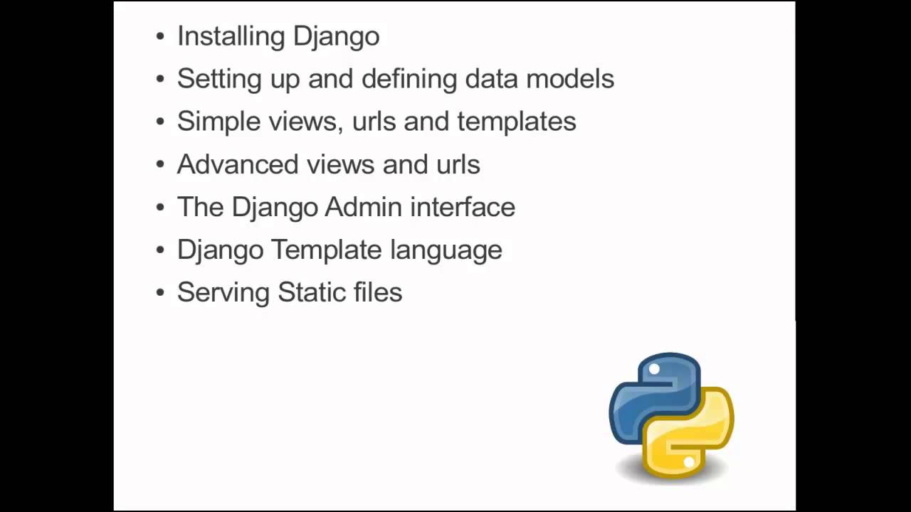 Introduction to Python Django | Onlline Course - YouTube