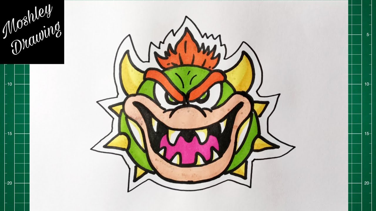How To Draw Bowsers Face