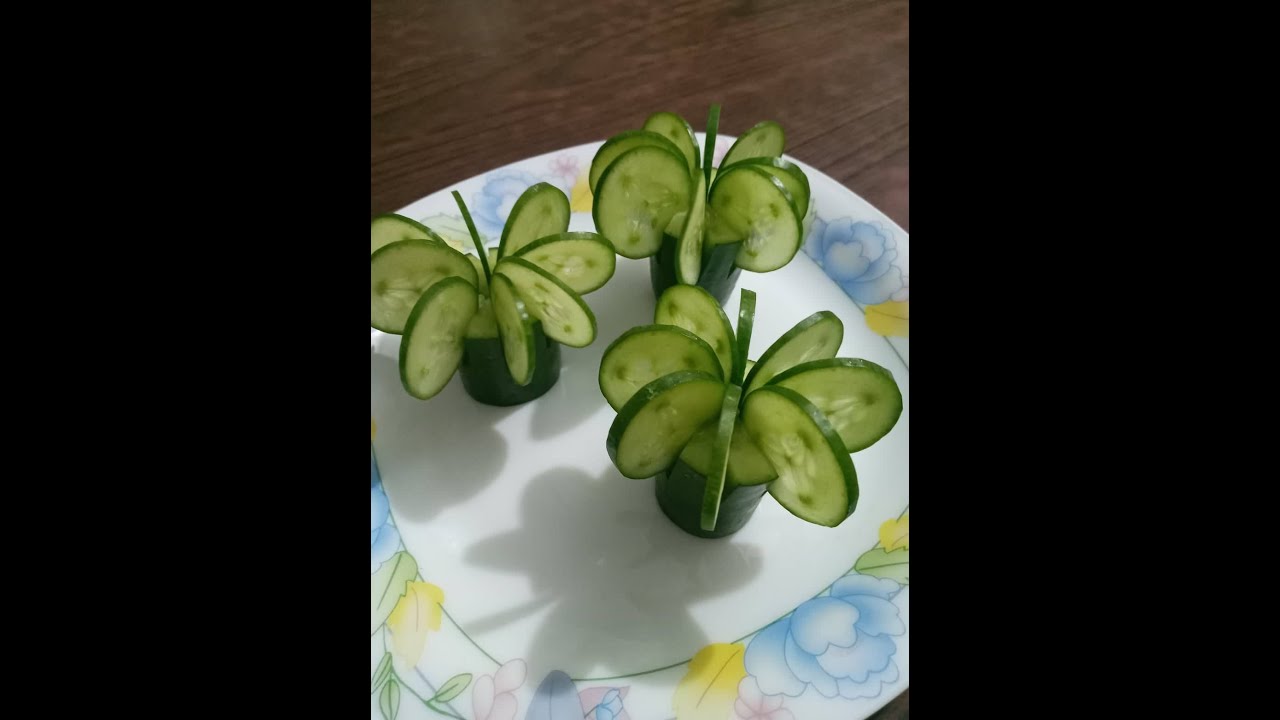 salad decoration idea for school competition... - YouTube
