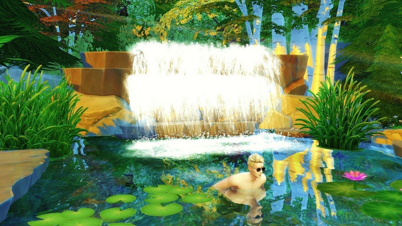 Les Sims 4 | Tuto 🔨 | Comment créer facilement une cascade - YouTube