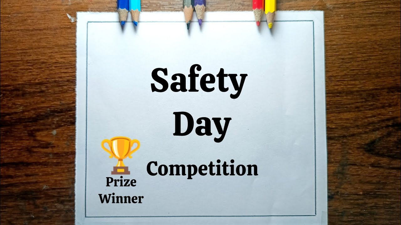 National Safety Day Drawing Easy || Safety Day Poster Drawing || Safety ...