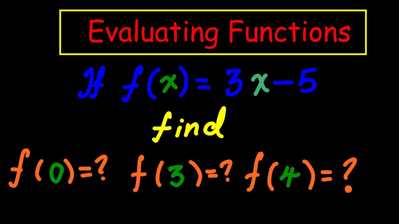 Algebra 1 #2 Evaluating Linear Functions PEMDAS Mathgotserved Explained ...