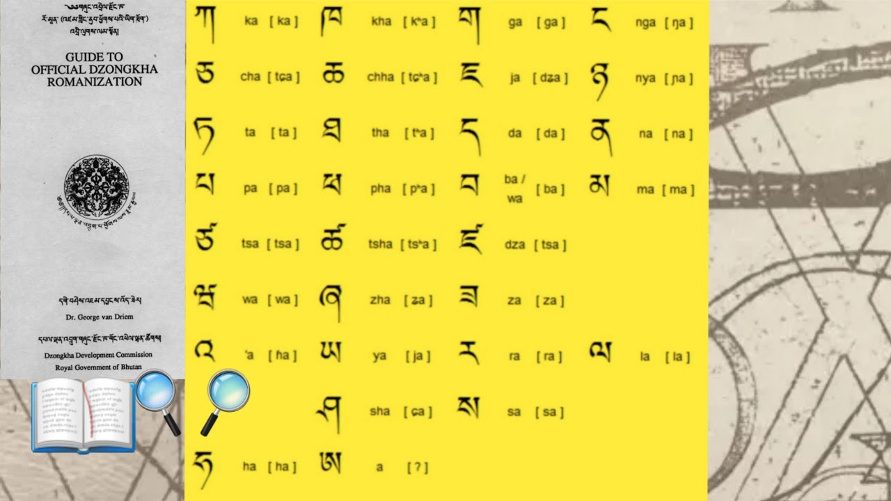 Dzongkha alphabet ཀ་ཁ་ག་ pronunciation (Revised) with Learning ...