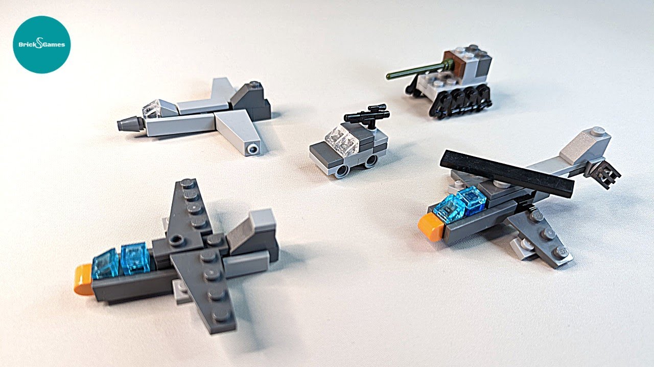 Lego Mini Army Vehicles-Tutorial - YouTube