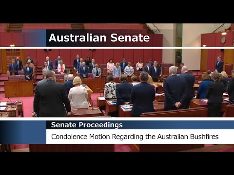 Senate Proceedings - Assent of Condolence Motion Regarding the Australian Bushfires