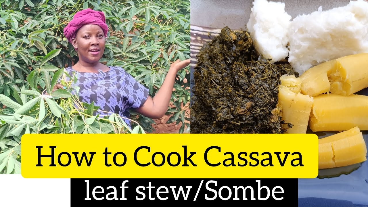How to Make/Cook Congolese traditional Cassava Leaf Stew or Sombe - YouTube