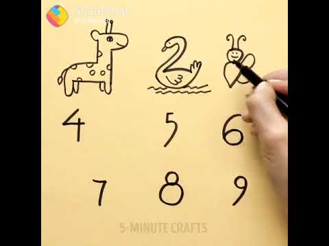 Making animals with number - YouTube