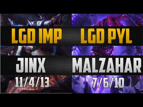 Jinx and Malzahar -- LGD Imp LGD pyl Duo KR Solo Queue Full Gameplay -- League of Legends - YouTube