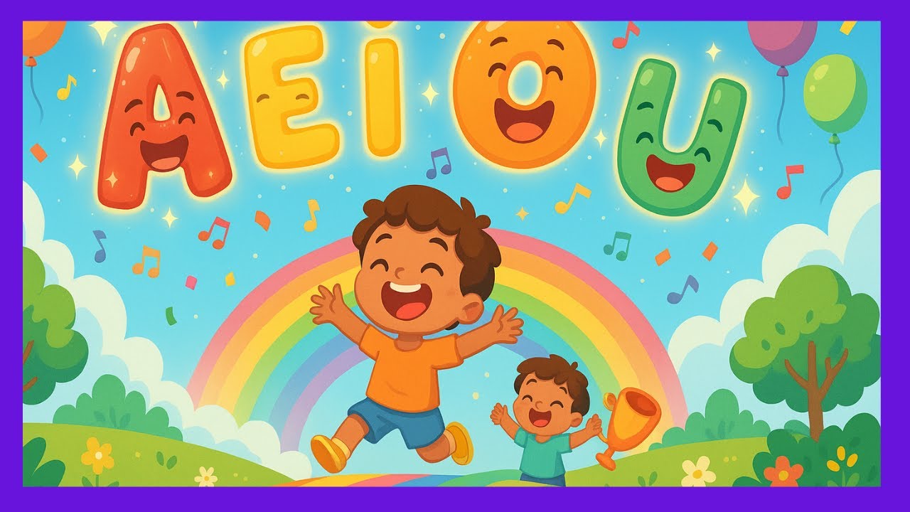 La Canción de las Vocales A E I O U Canciones Infantiles - YouTube