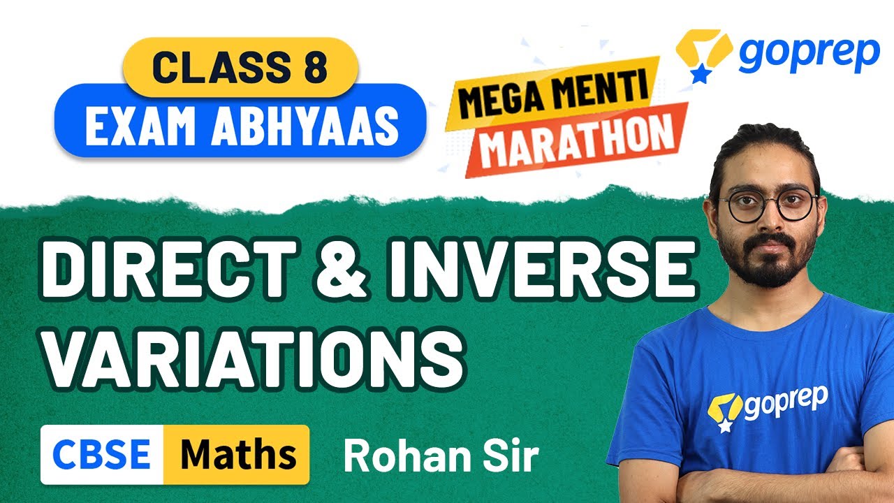 Let's Master Direct and Inverse Variations | CBSE Class 8 Mathematics ...
