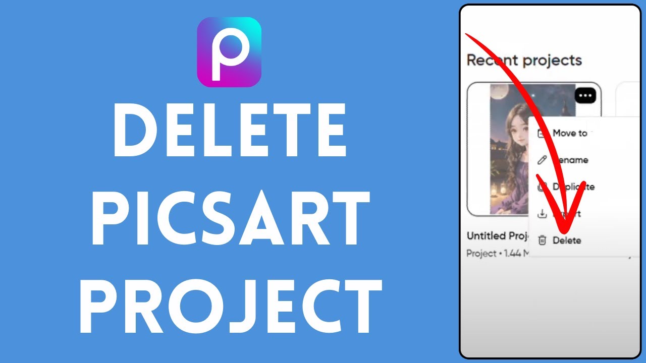 How to Delete Picsart Project 2024 | Picsart Tutorial - YouTube