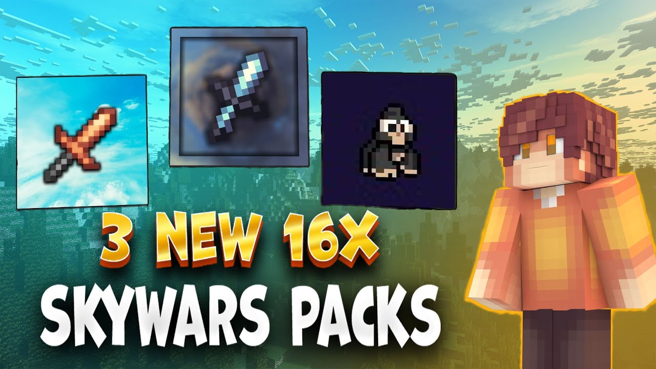 the 3 new best 16x skywars texture packs (1.8.9) | fps boost - YouTube