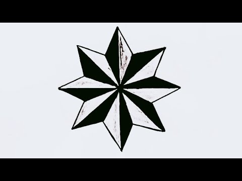 3D Star art /how to draw 3d star drawing with pencil - YouTube