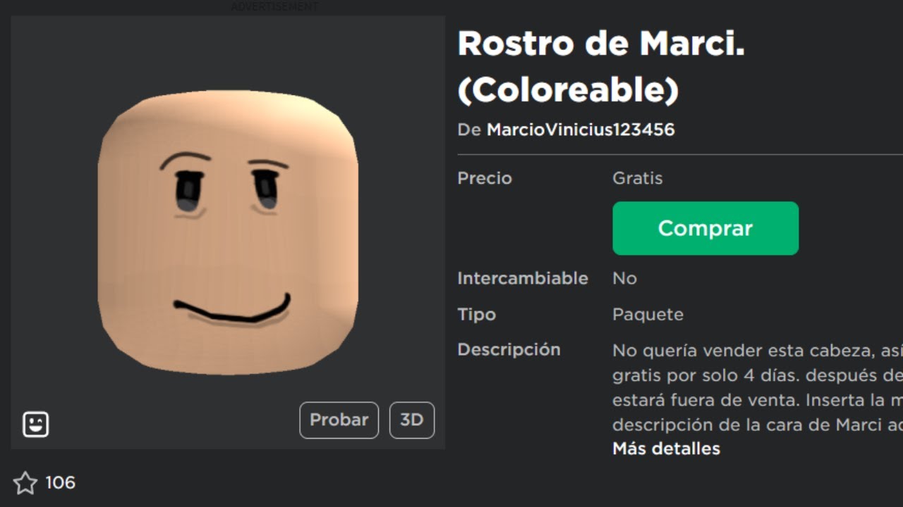 COMO CONSEGUIR Rostro de Marci. (Coloreable) GRATIS EN ROBLOX - YouTube