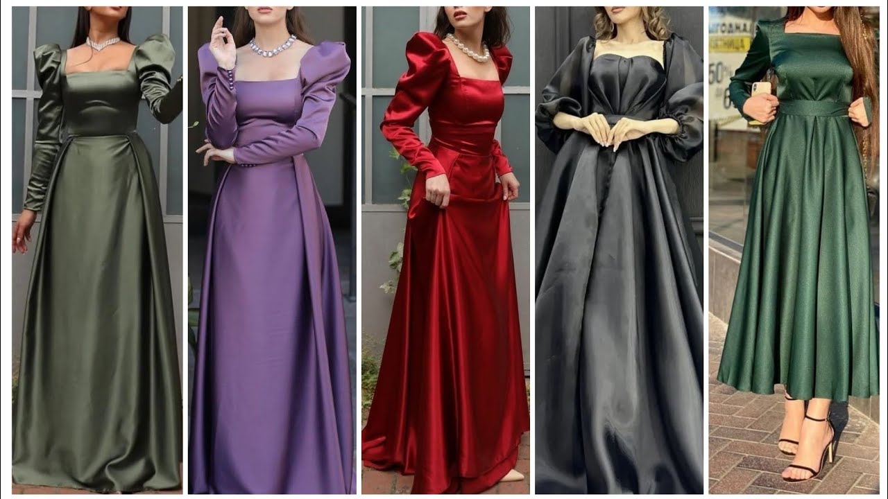 Stylish Silk Long Maxi Design 2025, | Silk Gown Design Ideas| long ...