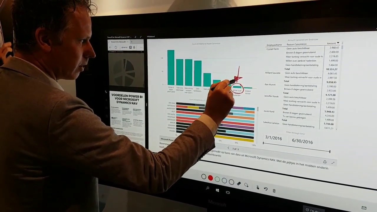 Power BI on Microsoft Surface Hub - YouTube