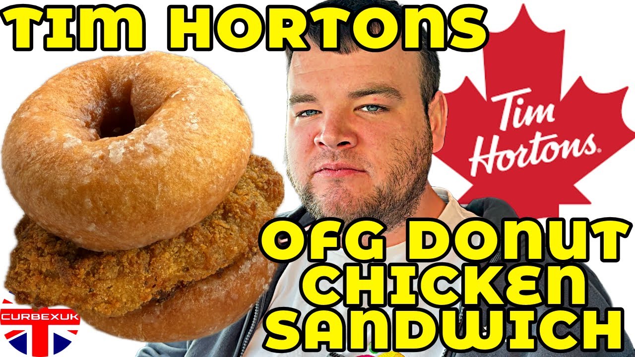 DONUT CHICKEN SANDWICH REVIEW | TIM HORTONS | APRIL FOOLS - YouTube