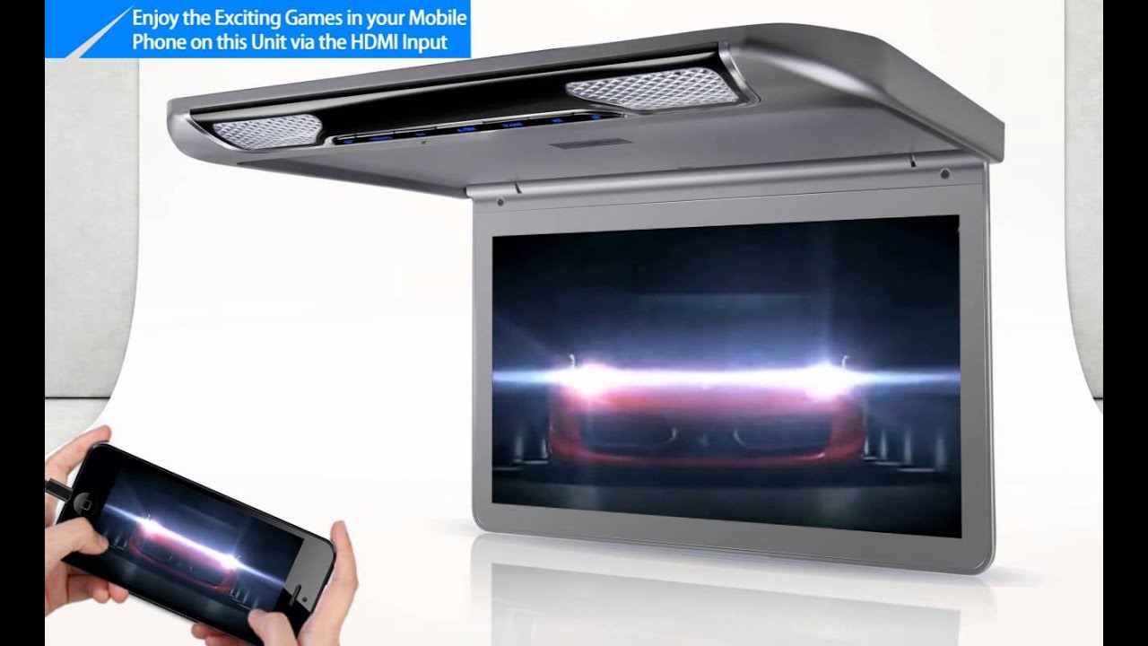 XTRONS CM133HD Car Roof Monitor - YouTube