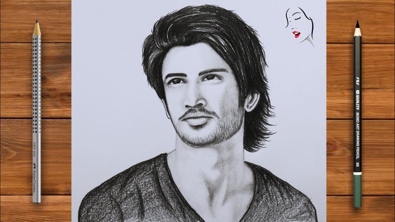 "Sushant Singh Rajput Sketch Easy" | Sketch | RIP | Drawing Sushant ...