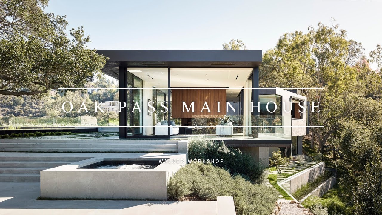 House Design On The Top Of A Ridge Surrounded By Oak Trees With ...