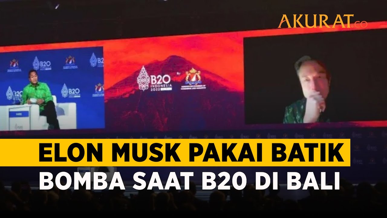 Elon Musk Pakai Batik Bomba saat Hadir Virtual di B20, Anindya Bakrie: Asal Sulteng, Banyak ...