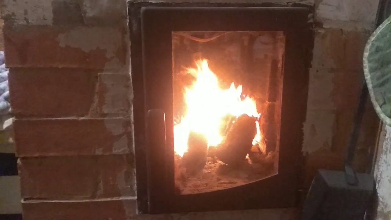 Стеклянная дверка для печки - YouTube
