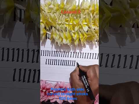 #calligraphy simple and easy calligraphy for children. for beginners ...