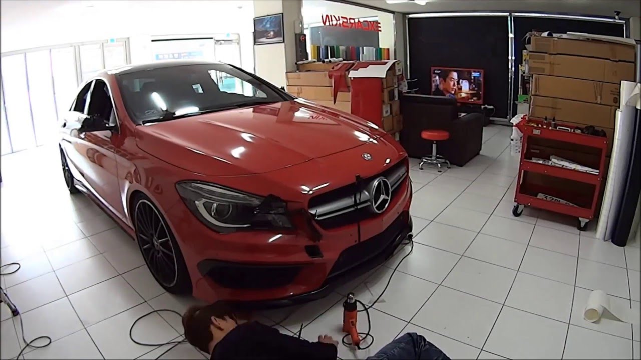 Benz CLA 45 AMG Full Wrap - YouTube