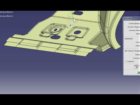Ending surface creation in Autoform process designer for catia - YouTube