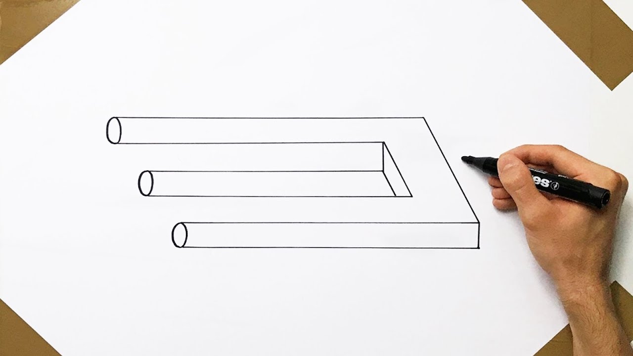 2 OR 3 ??? Impossible Object Drawing Trick Optical Illusion FUN AND ...