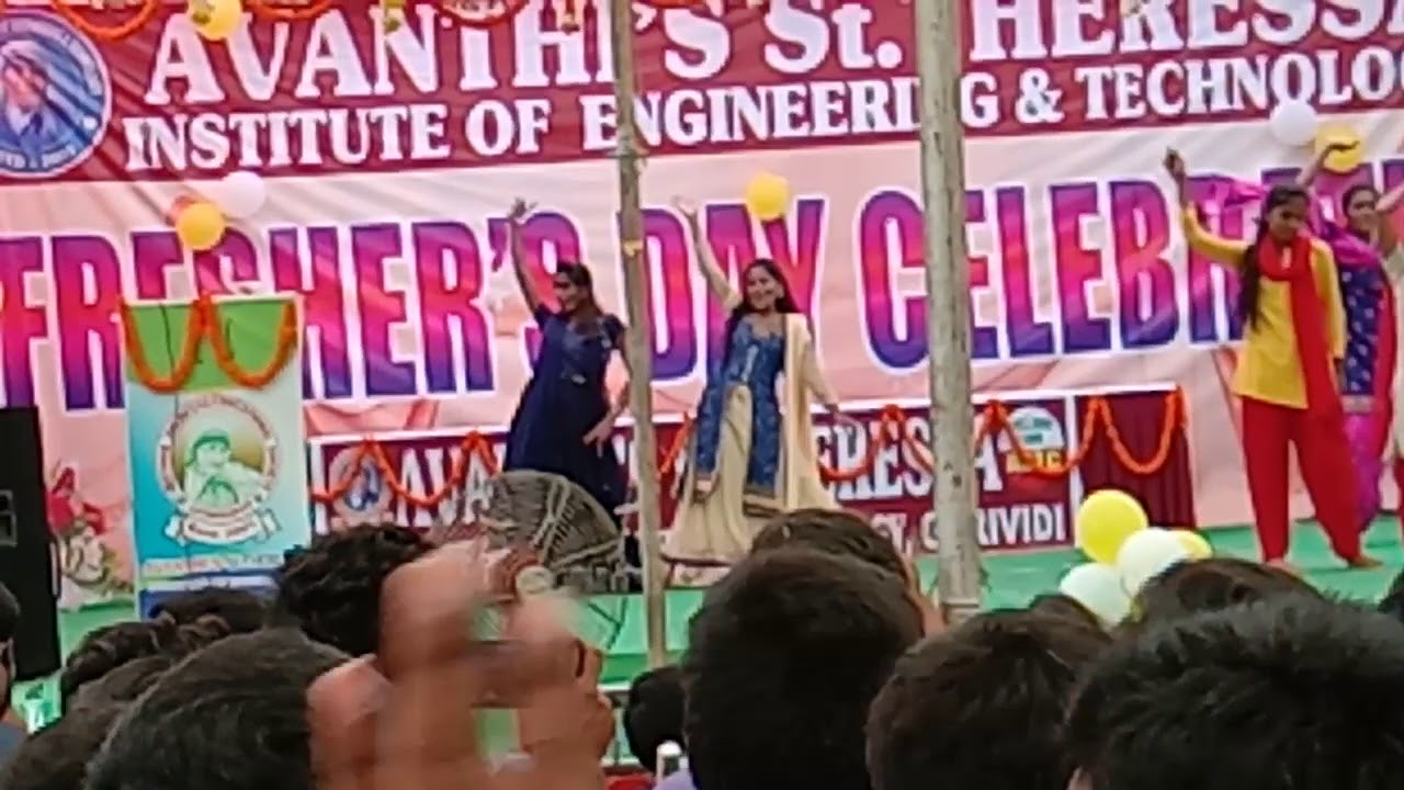 Garividi avanthi's St. Teressa Engg Clg freshers party - YouTube