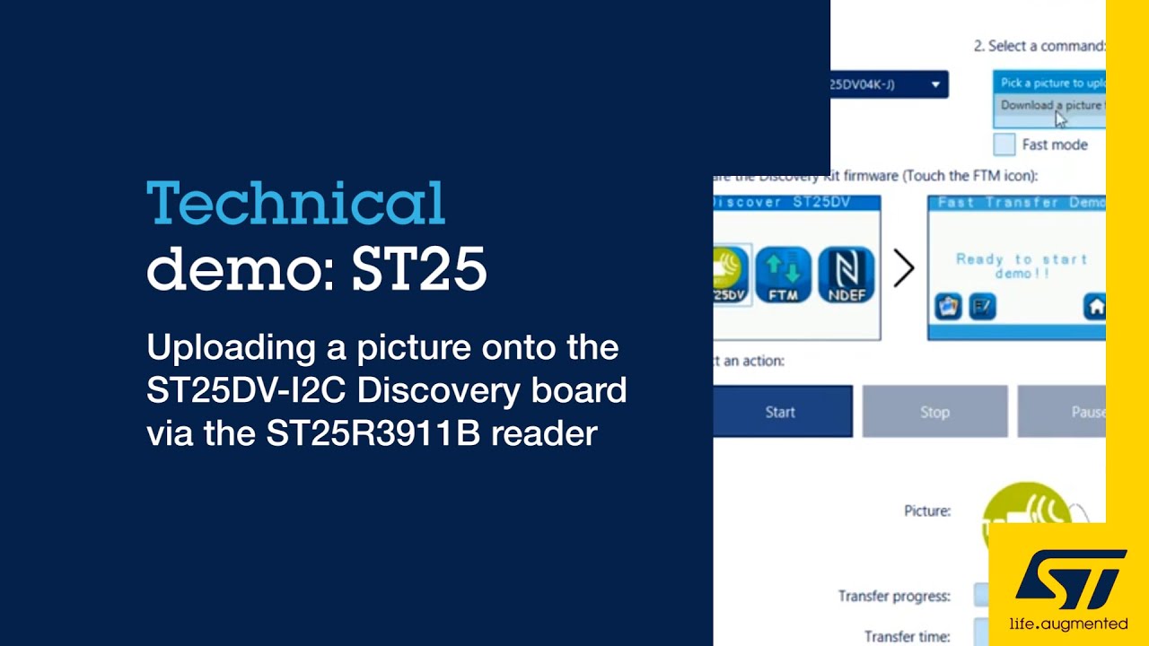How to upload a picture onto the ST25DV-I2C Discovery board via the ...