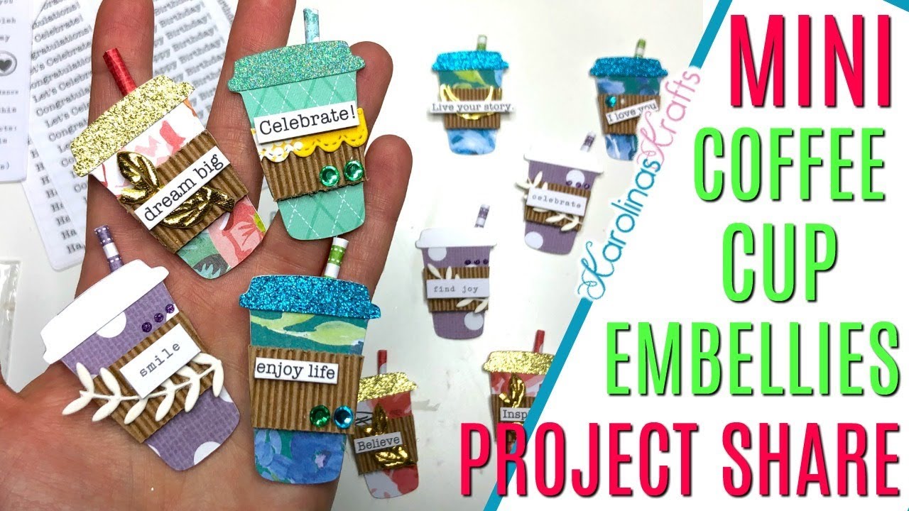 Coffee cup embellishments Project Share #13, 12 Days of Christmas Day 6 ...