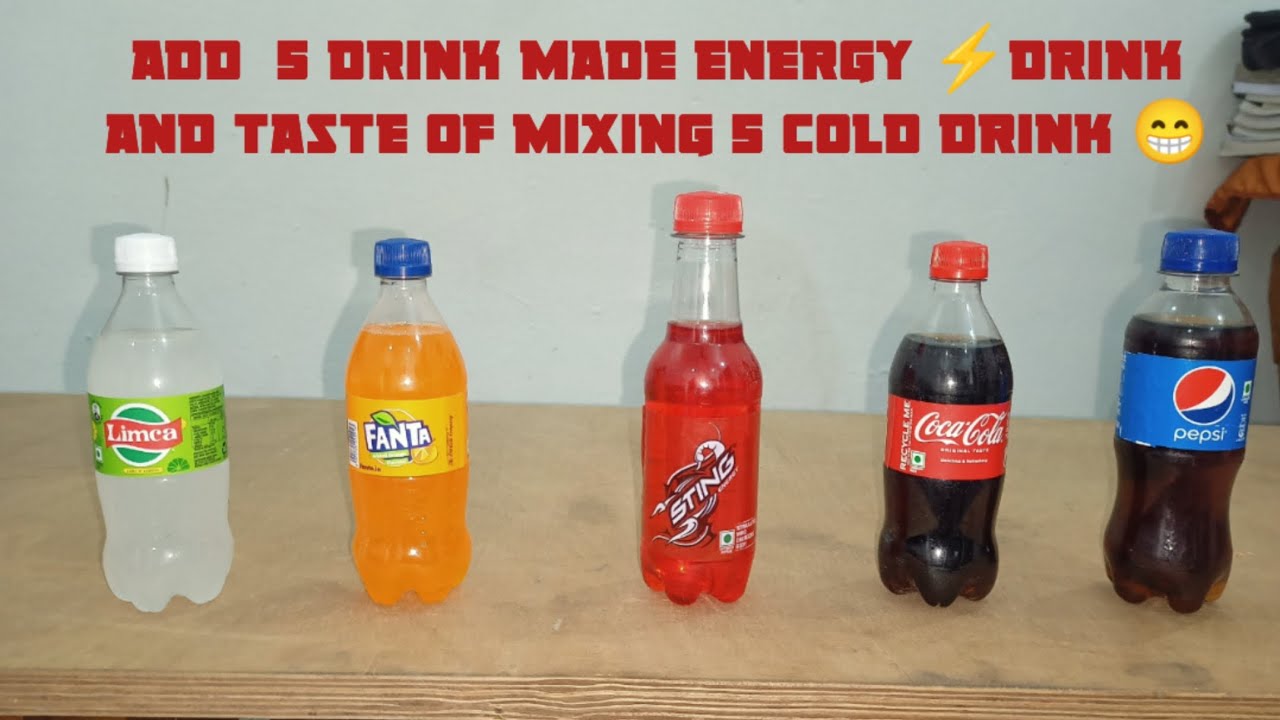 5 Drink mixed Make Energy⚡drink || Cold drink Experiment || Indian ...