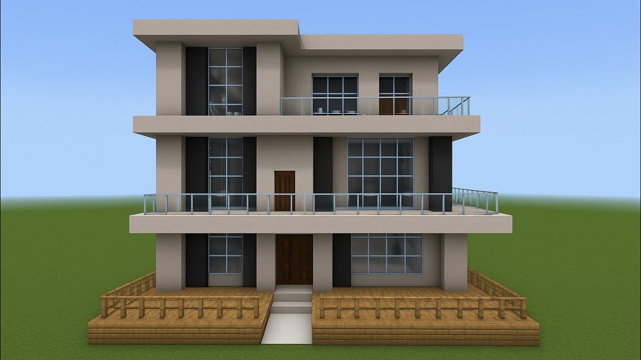 Minecraft Modern House Build | Easy & Simple Modern House Tutorial ...