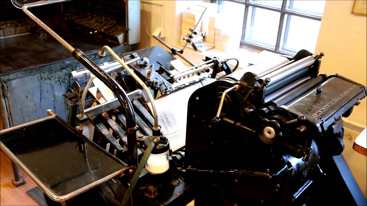 Printing machine Grafopress - YouTube