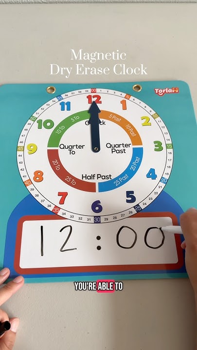 Magnetic Dry Erase Clock Teaching Time to 5 Year Old Kindergartener # ...