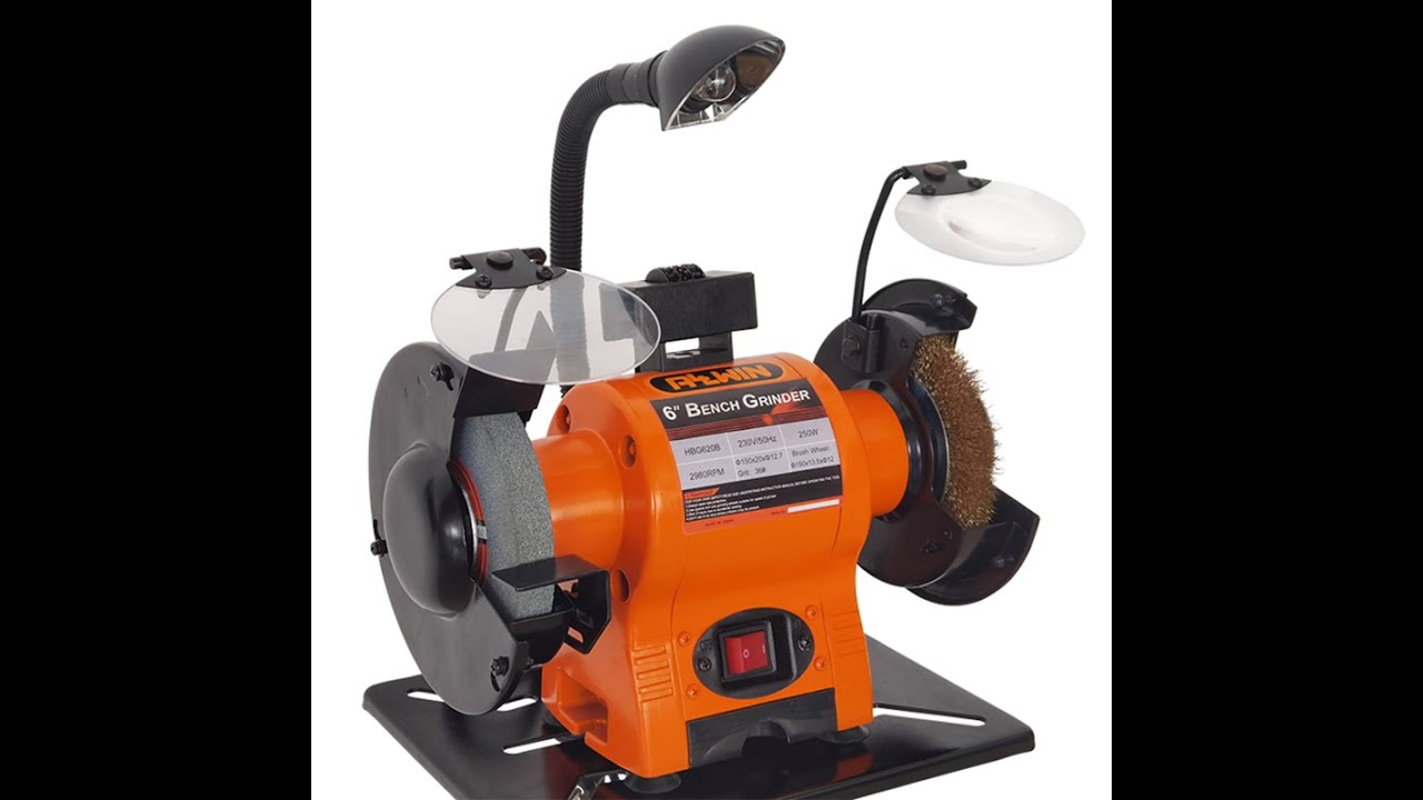 Allwin 250W 150mm bench grinder with wire brush and wheel dresser Model ...