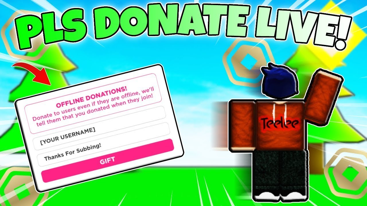 pls donate live stream donating 1-50 free robux pls subscribe - YouTube