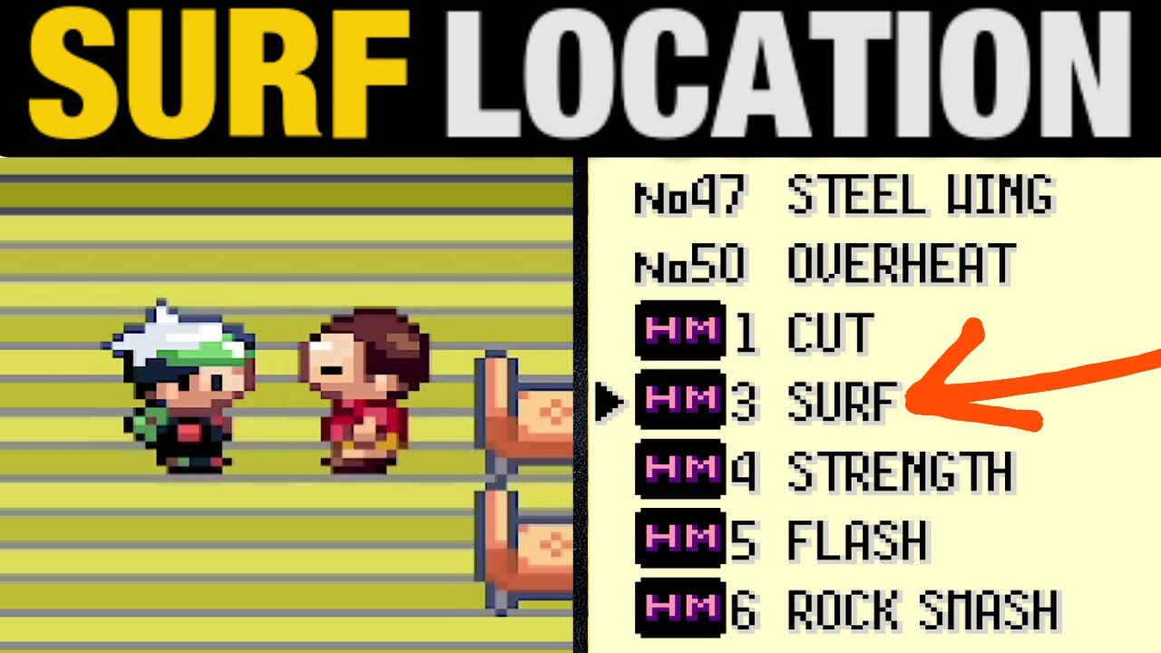 How To Unlock "SURF" In Pokémon Ruby , Sapphire & Emerald - YouTube