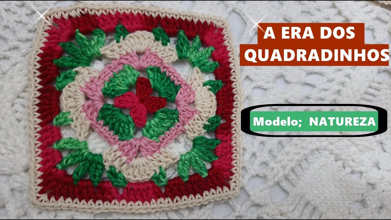 QUADRADINHO NATUREZA de CROCHE - SQUARE em CROCHE - YouTube
