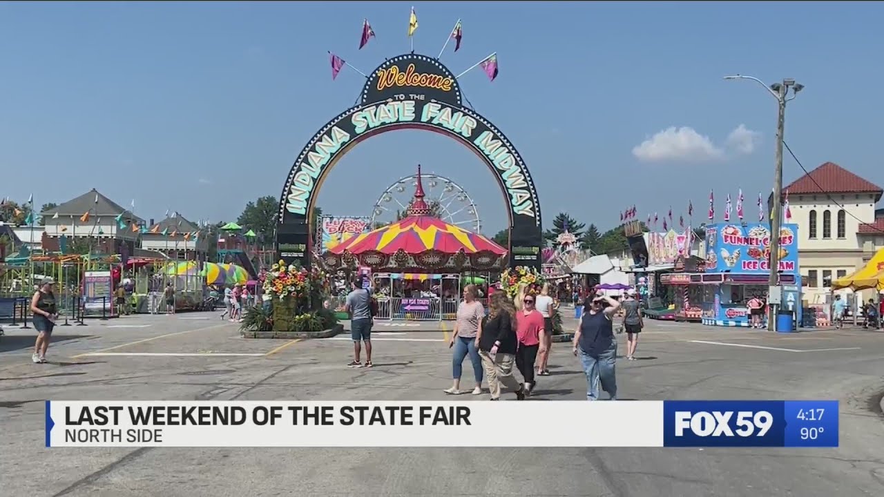 Hoosiers visit Indiana State Fair as it reaches last weekend - YouTube