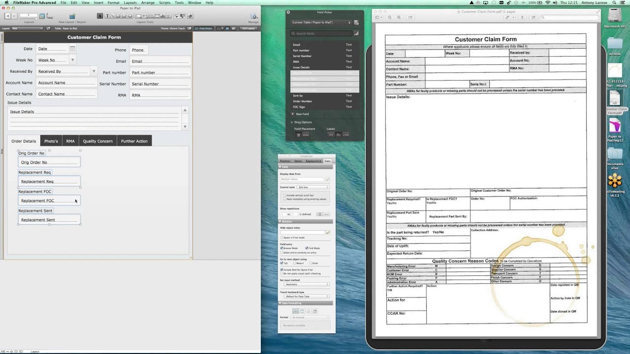 Webinar: Paper to iPad Demo (Claim Form) - YouTube